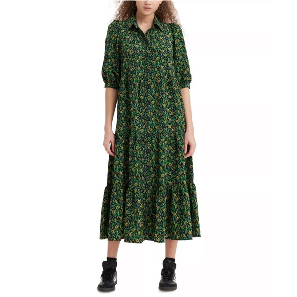 Levi's | Dresses | Levis Cynthia Buttonfront Aline Midi Dress | Poshmark